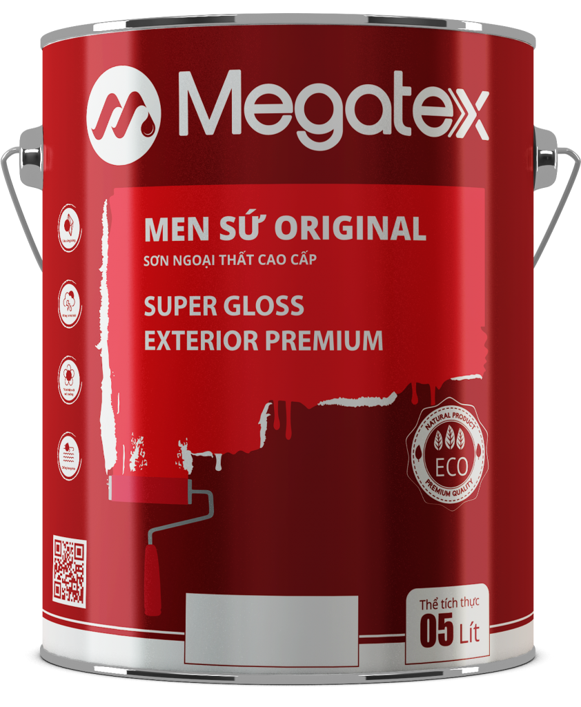 Sơn bóng ngoại thất men sứ Original Megatex - Sơn Megatex